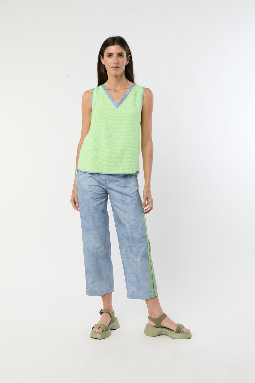 Cuerpo Vichy Mint Verde - Mercedes de Miguel